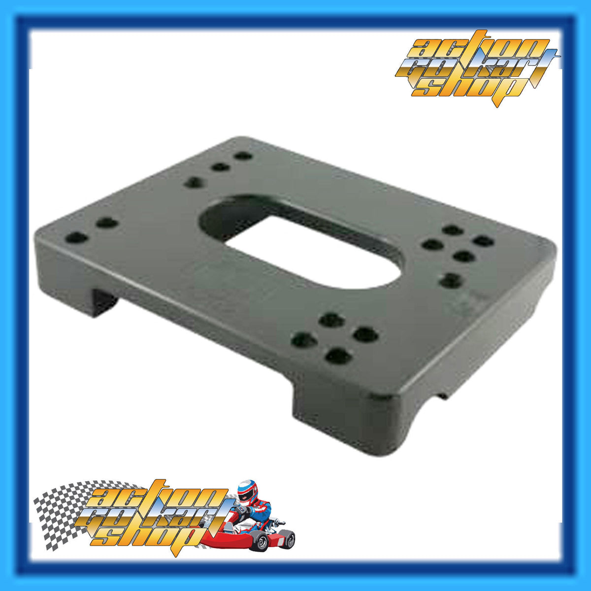Go Kart KSI Black Flat Engine Mount Only Pre-Drilled – Action Kart Shop